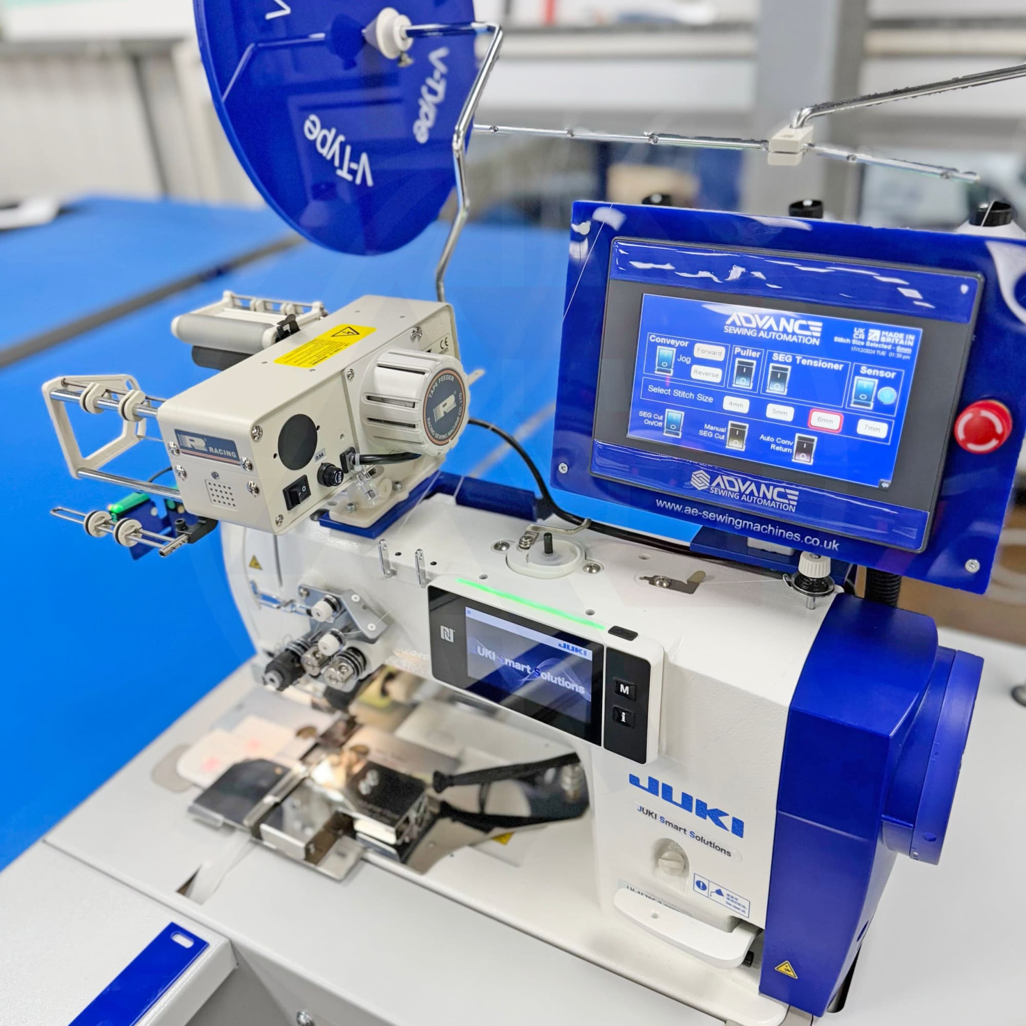 Advance ASA-VType+/410C Digital 2-Needle Lockstitch Conveyorised Sewin ...